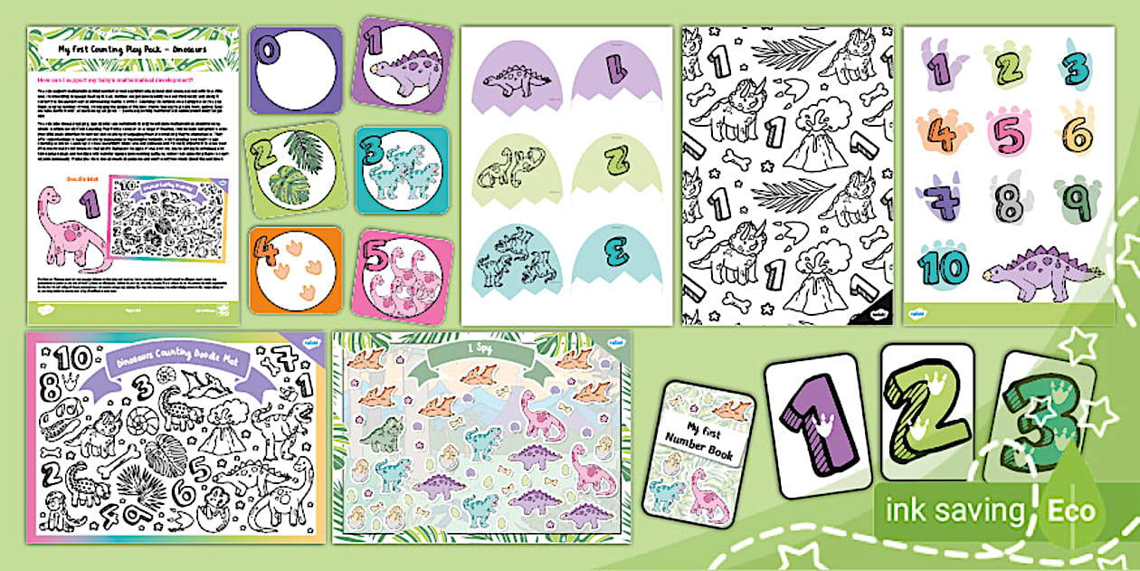 My First Counting Play Pack — Dinosaurs (teacher made)