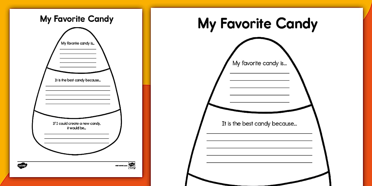 My Favorite Candy Writing Prompt (teacher made) - Twinkl