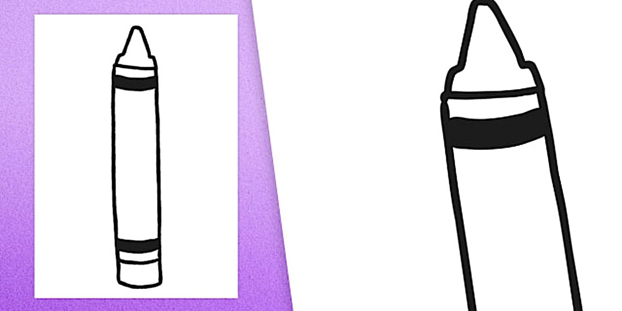 👉 Crayon Template (teacher made) - Twinkl