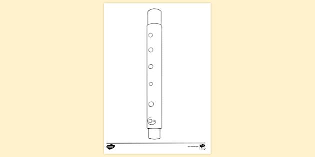 Recorder Barrel Colouring Sheet | Colouring Sheets - Twinkl