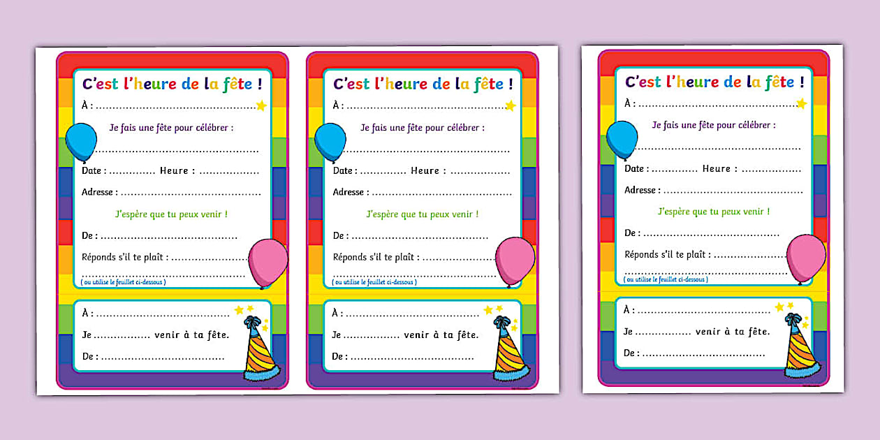 👉 French Party Invitation (Teacher-Made) - Twinkl
