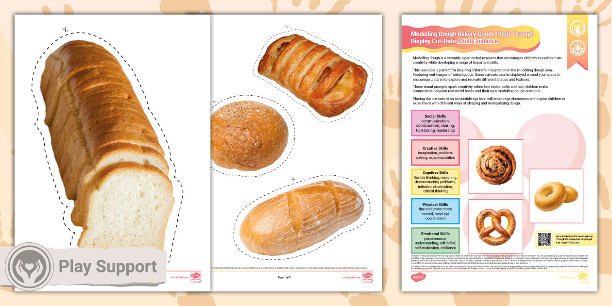 Modelling Dough Bakery Goods Photo Prompt Display Cut-Outs