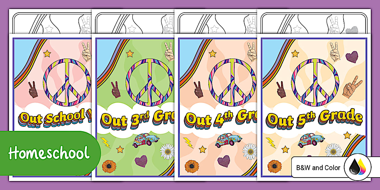 Peace Out School Year Posters for 3rd-5th Grade - Twinkl