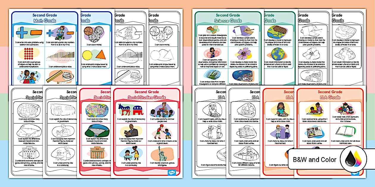 2nd Grade Goals Poster Pack | Grade 2 | Twinkl USA - Twinkl