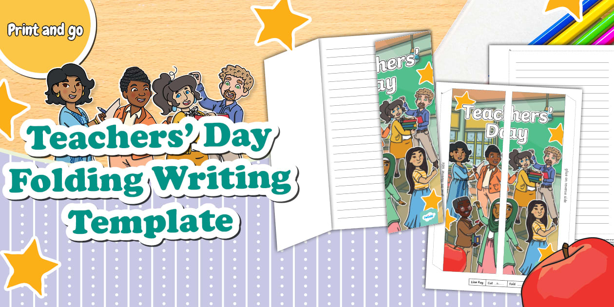 Foundation Phase Life Skills - Teachers' Day - Folding Writing Template ...