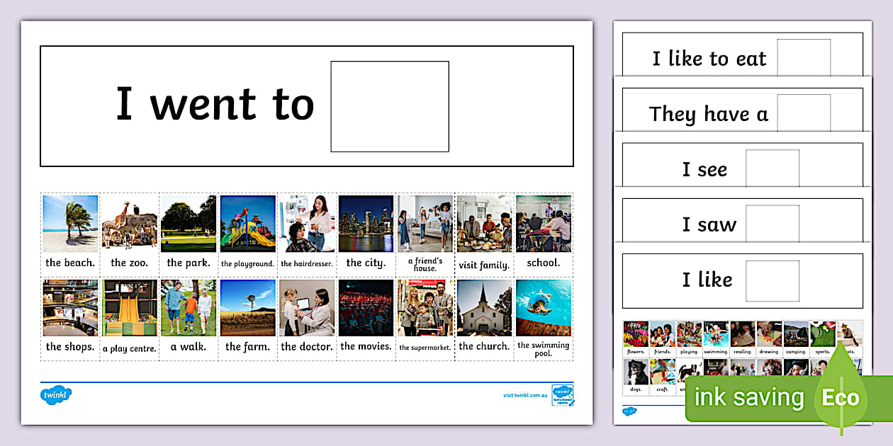 Inclusion Writing Prompts- Level 1 (teacher made) - Twinkl