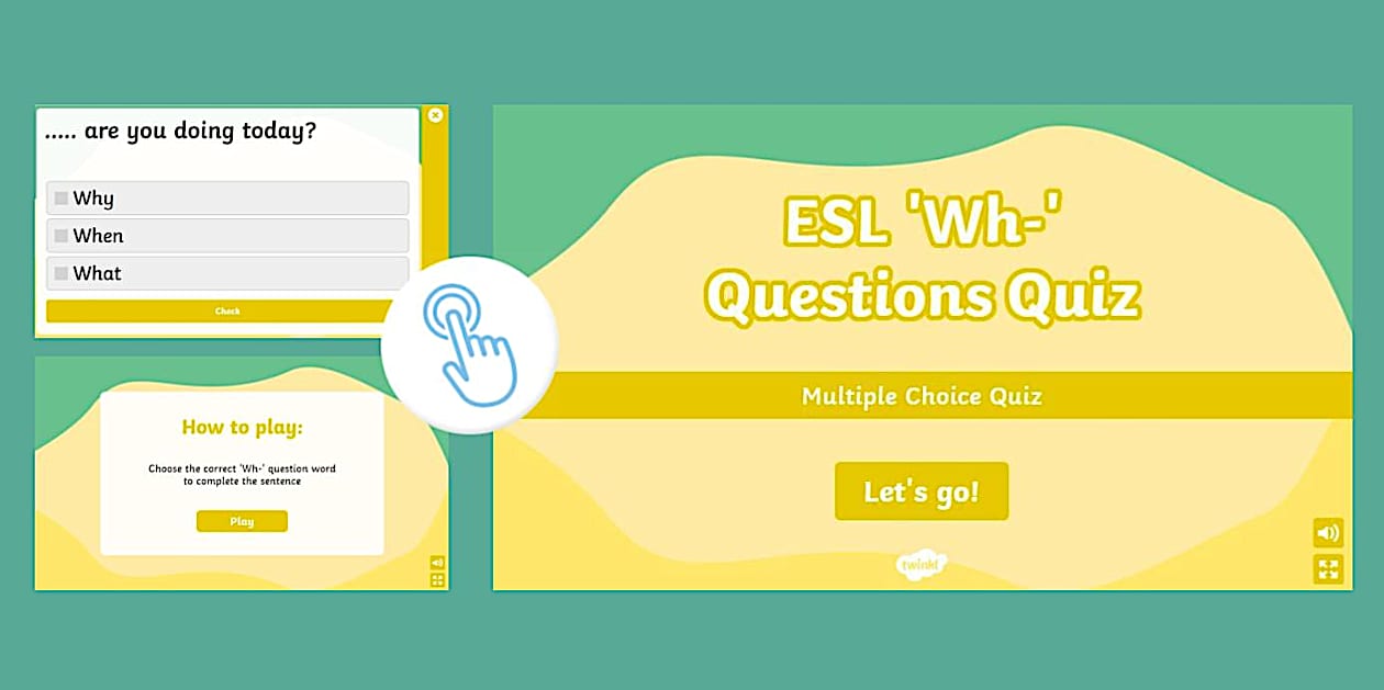 ESL 'Wh-' Questions Quiz (teacher made) - Twinkl