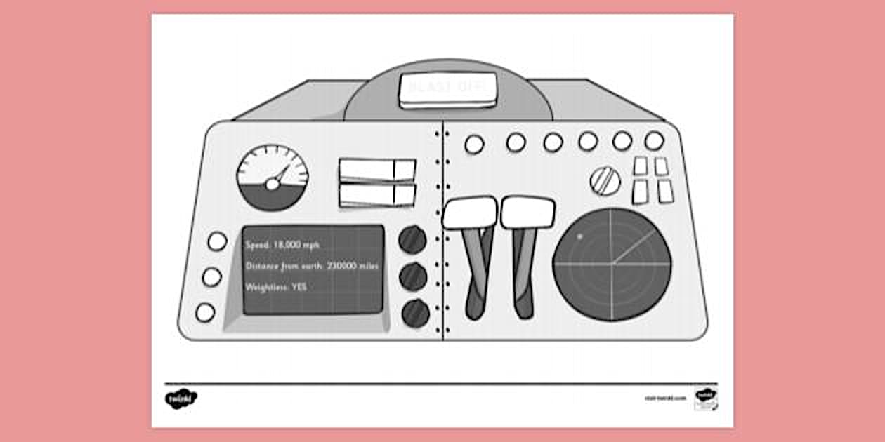 Control Panel Colouring Sheet | Colouring Sheets - Twinkl