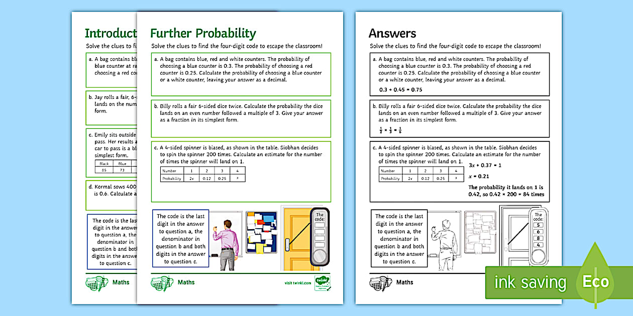 Escape the Room: Probability Differentiated Challenge Cards