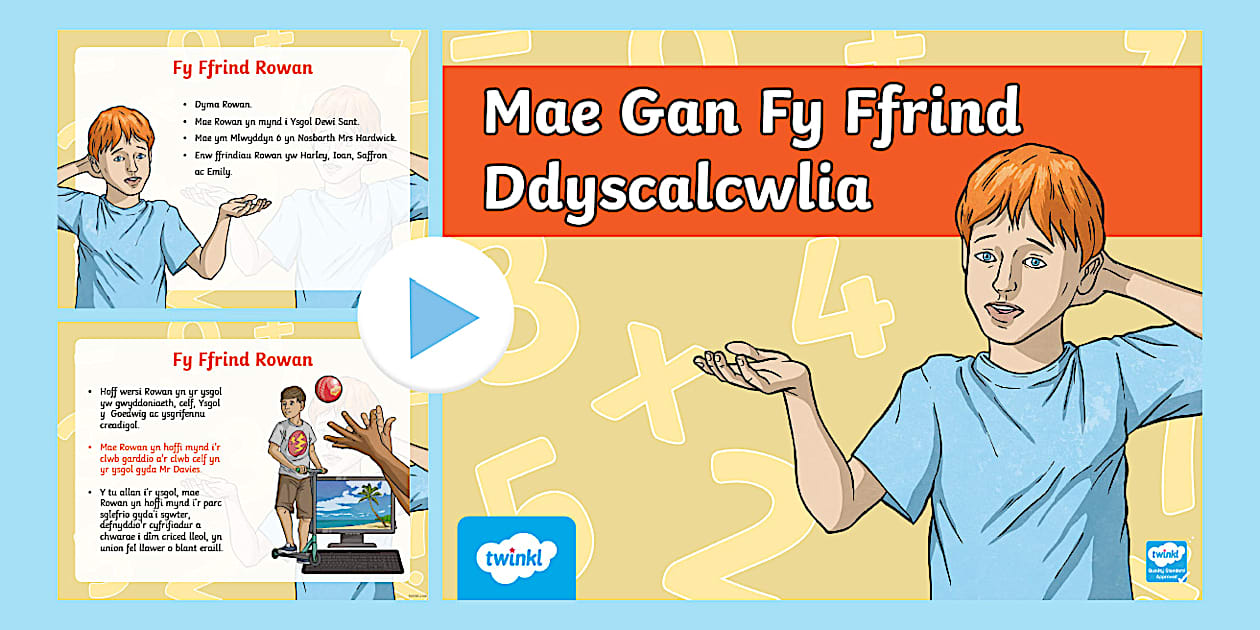 Pŵerbwynt Gwybodaeth: Mae Gan Fy Ffrind Ddyscalcwlia