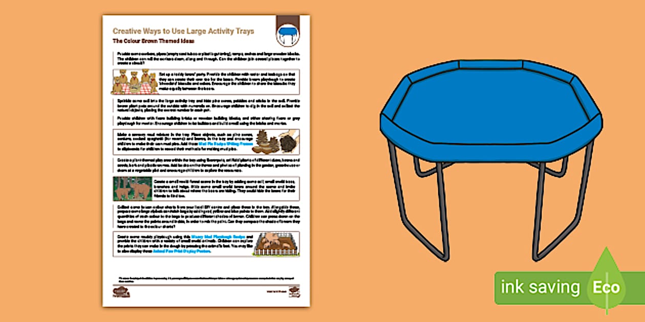 EYFS Activity Tray Colour Brown-Themed Ideas - Twinkl