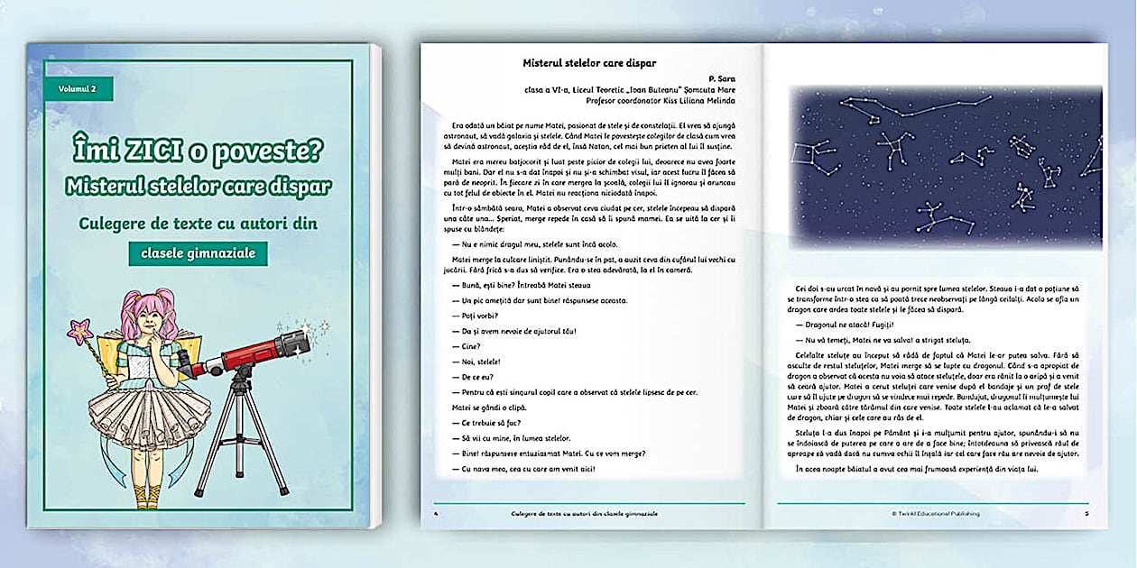 Misterul stelelor care dispar. Volumul II – Texte gimnaziu