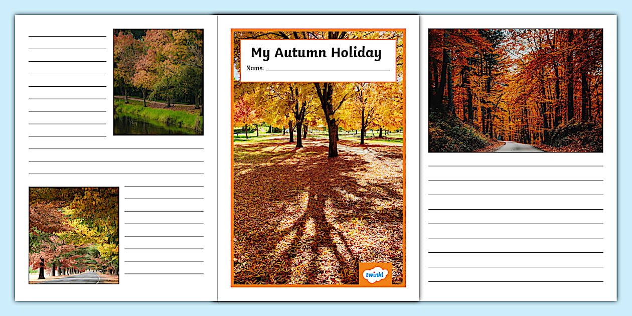 My Autumn Holiday Journal Writing Frame