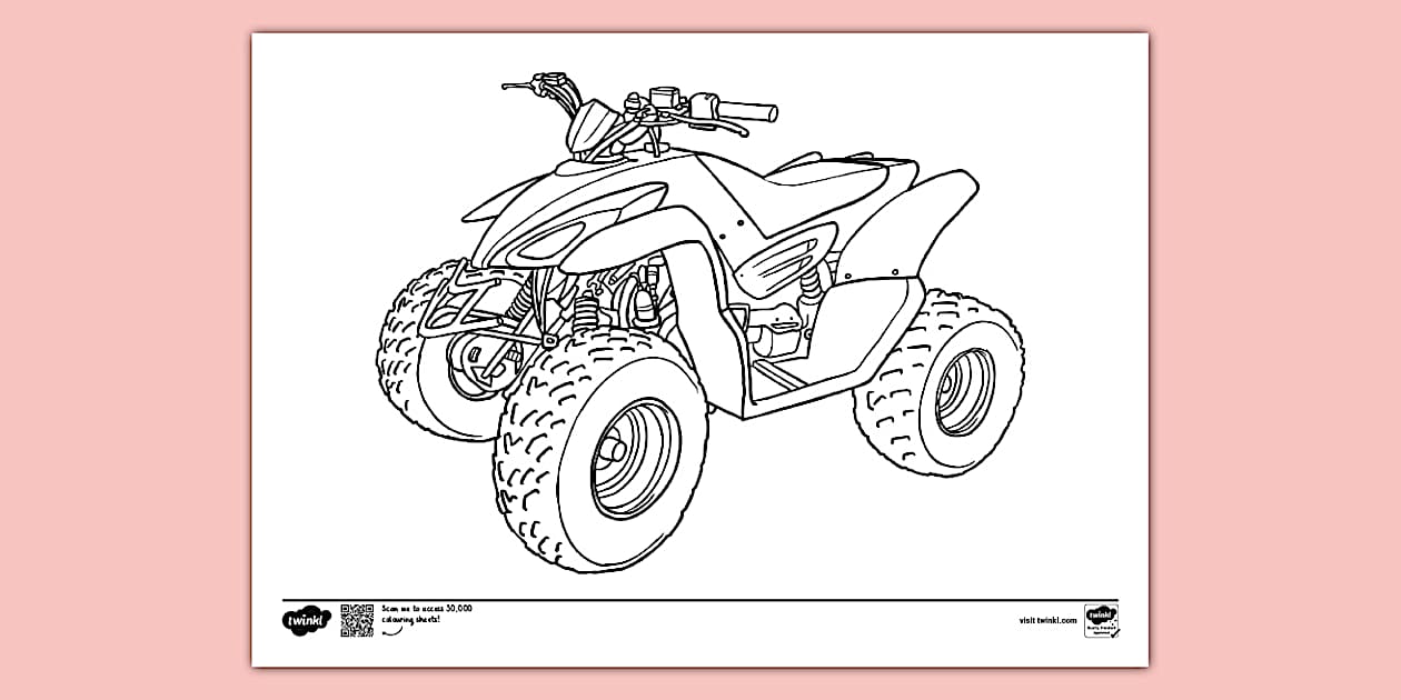 Quad Bike Colouring Sheet | Colouring Sheets (teacher made)