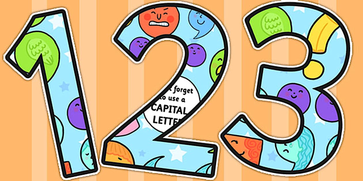 VCOP Themed Display Numbers (teacher made) - Twinkl