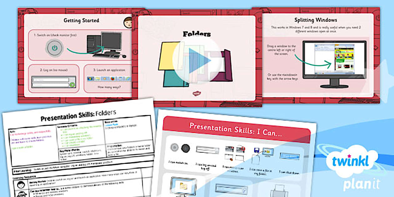 Computing: PowerPoint Presentation Skills: Folders Year 2 Lesson Pack