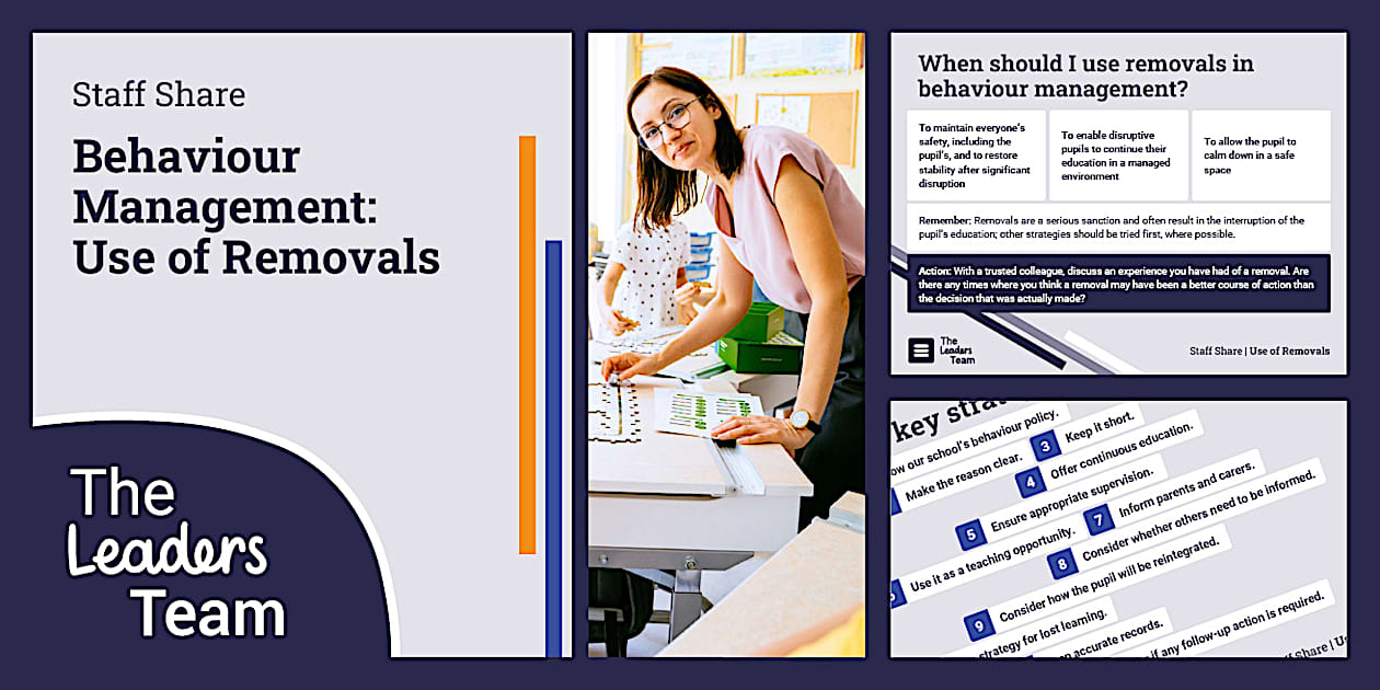 Behaviour Management Staff Share: Use of Removals - Twinkl