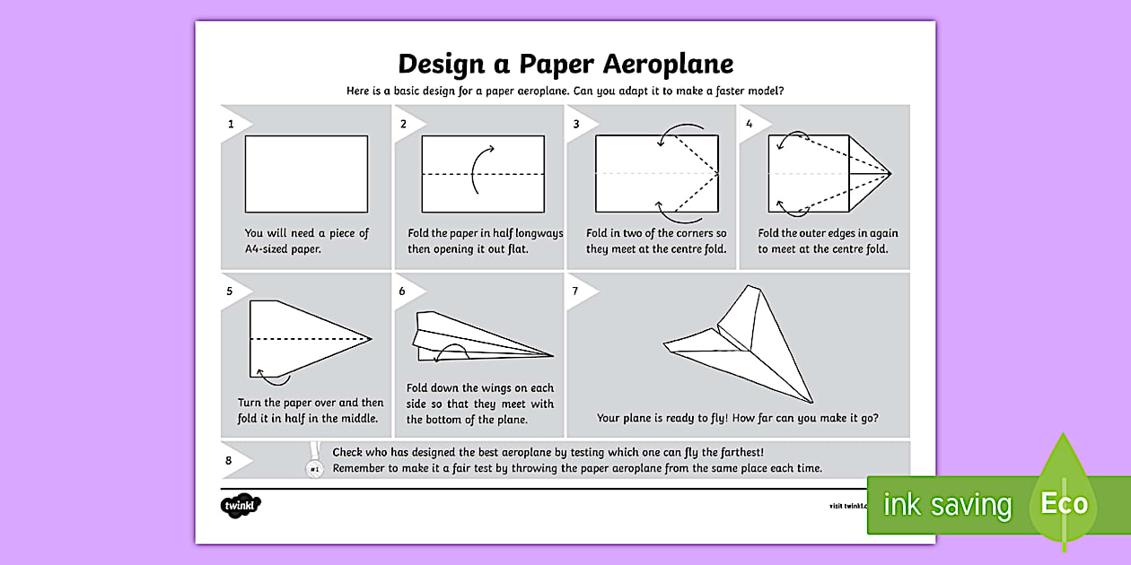 Innovation Week | Paper Aeroplane Designs Activity - Twinkl