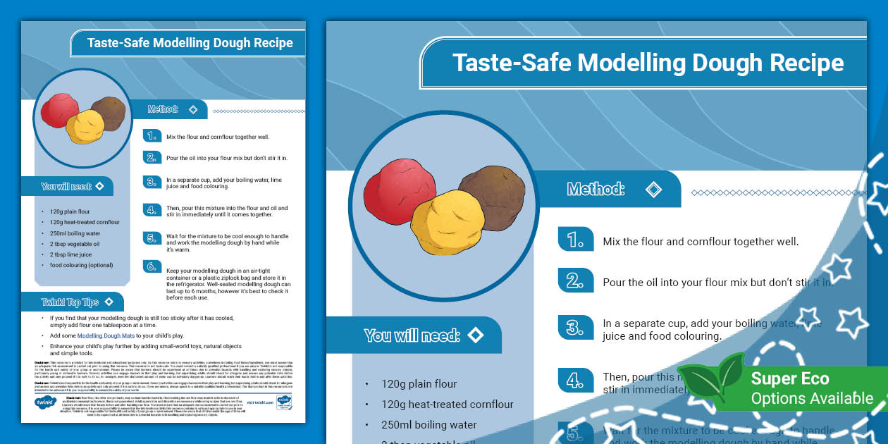 Taste-Safe Modelling Dough Recipe (teacher made) - Twinkl