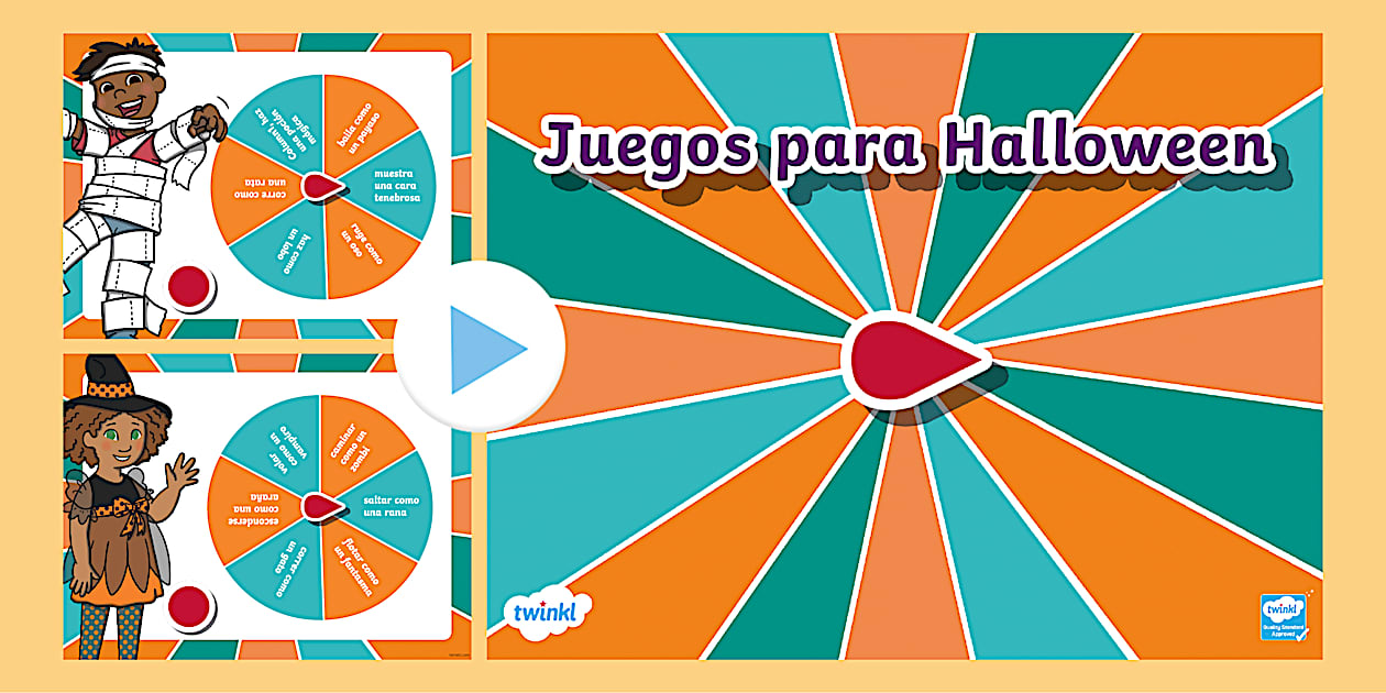 PowerPoint: Juegos de Halloween (teacher made) - Twinkl