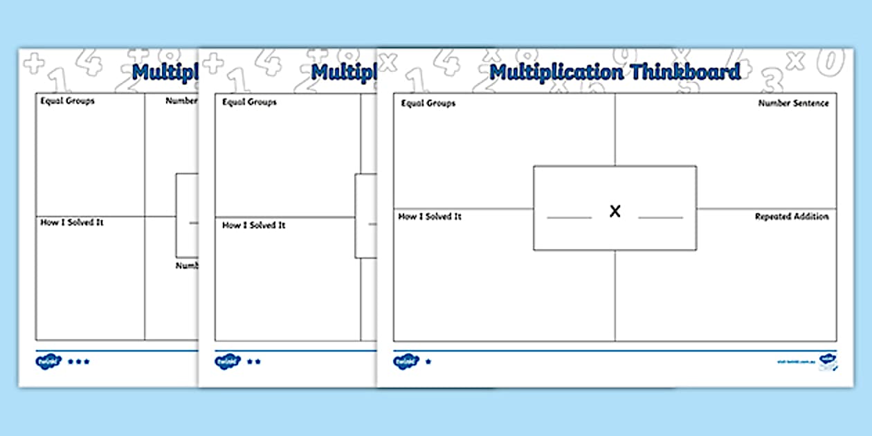 Multiplication Thinkboard Differentiated Activity - Twinkl Multiplication Thinkboard Differentiated Activity - Twinkl