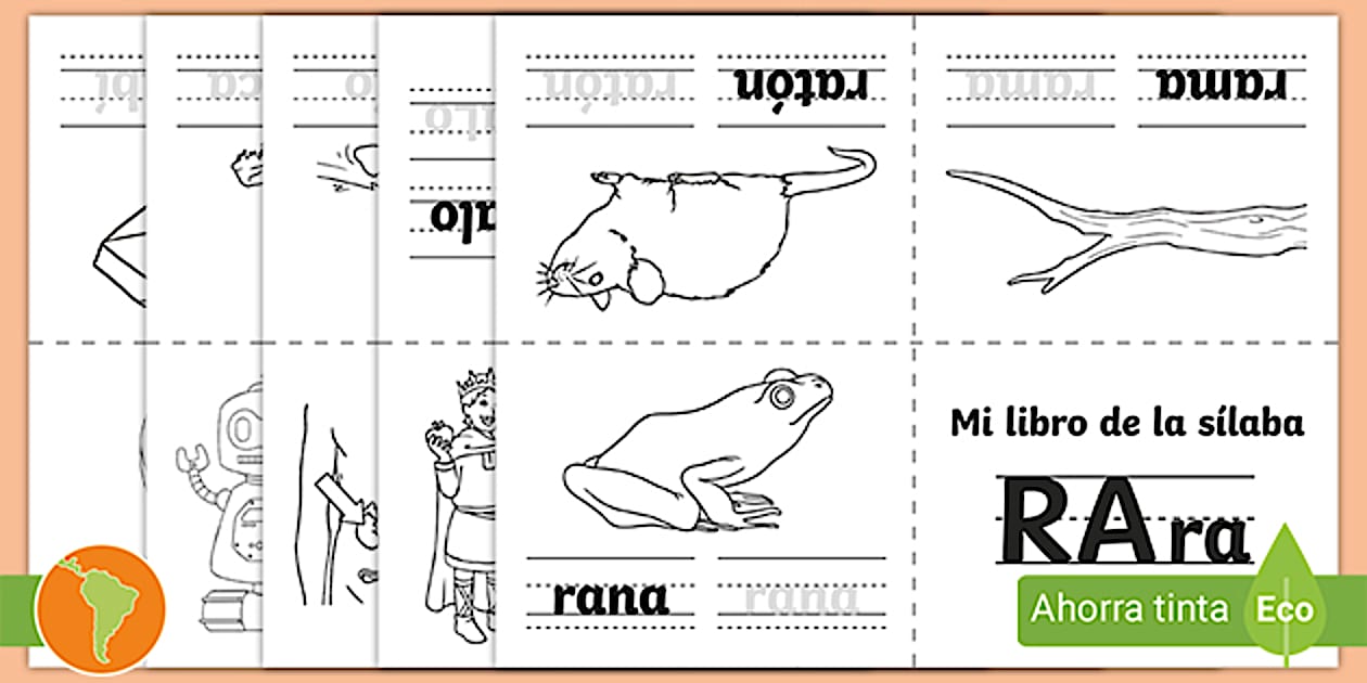 Mini libros de la letra r- Guía de trabajo (Teacher-Made)