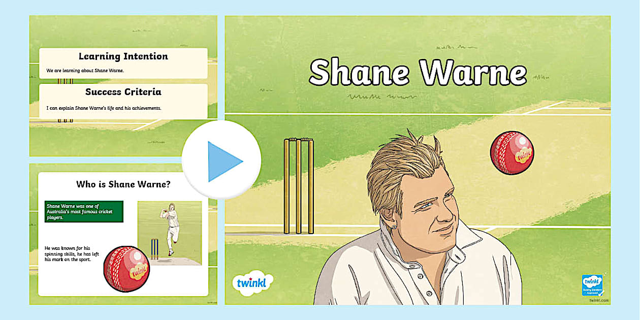 Shane Warne PowerPoint | Year 6 English | Twinkl - Twinkl