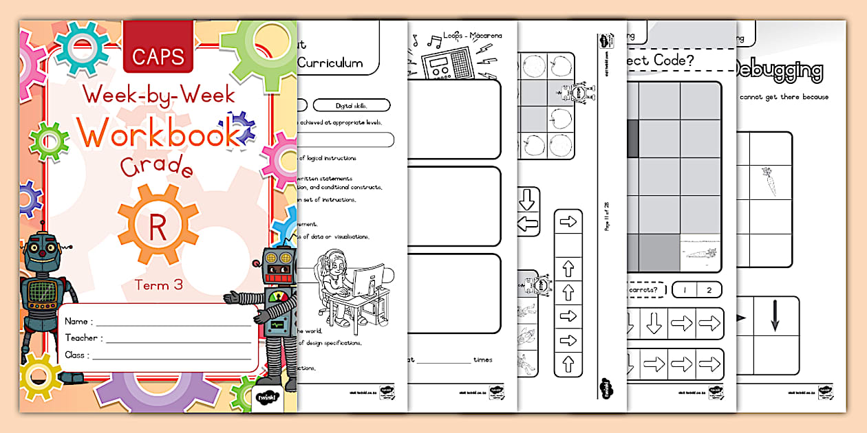 Grade R Robotics And Coding Term 3 Workbook Twinkl