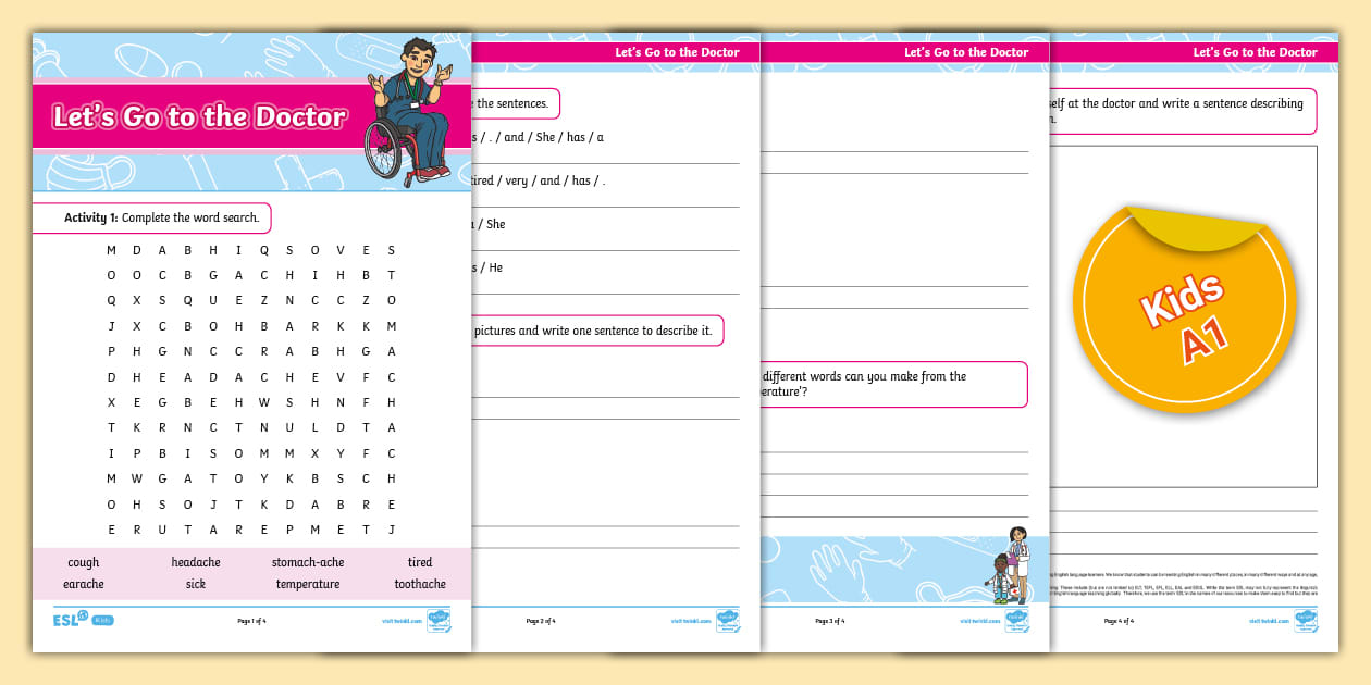 Health Activity Sheet for Kids (teacher made) - Twinkl