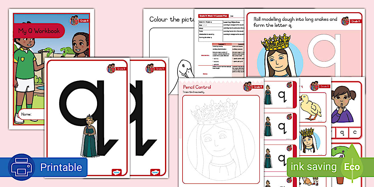 Grade R Phonics Pack Q (Teacher-Made) - Twinkl