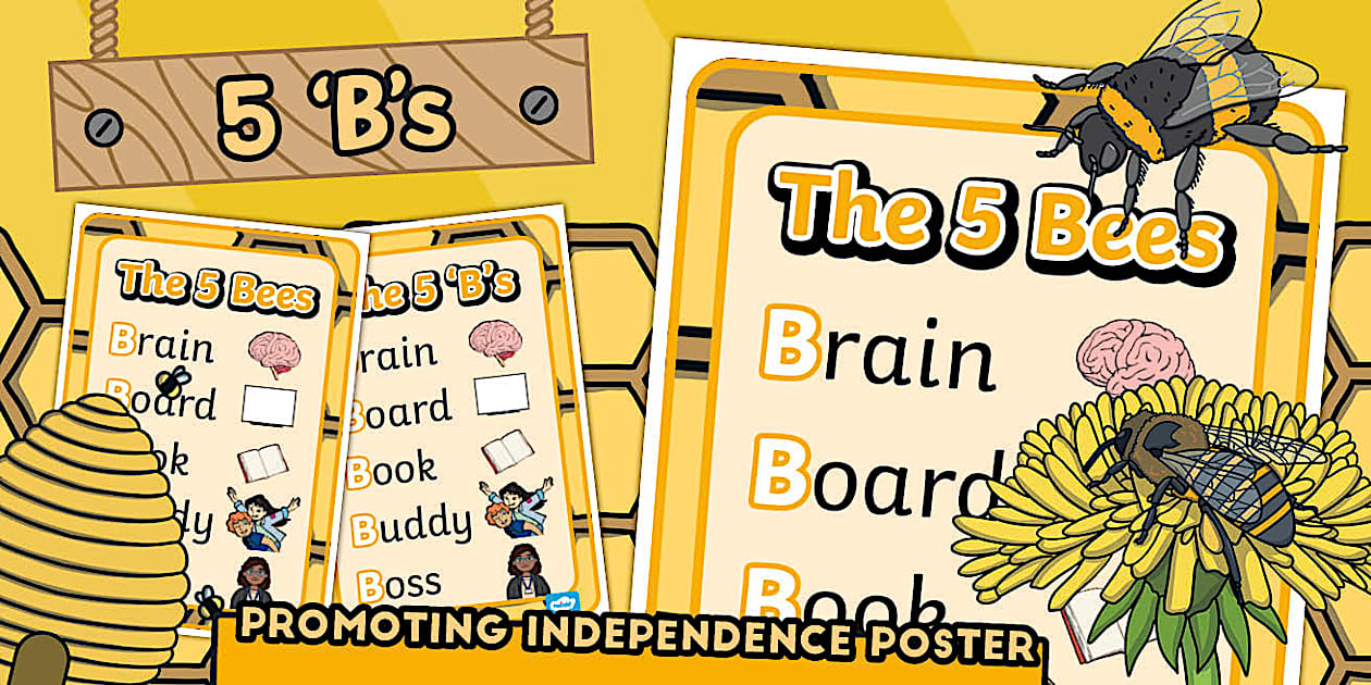👉 5 Bs Promoting Independence Poster A3