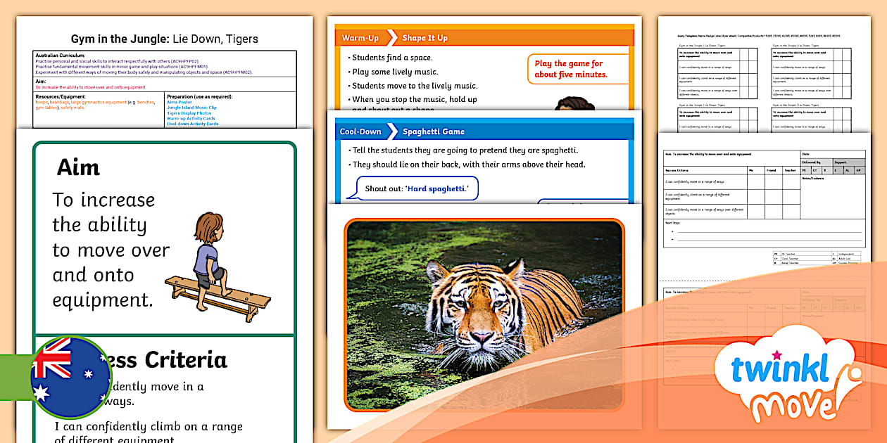 Move PE Foundation Gymnastics in the Jungle Lesson 4