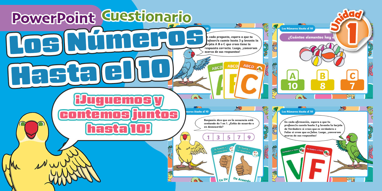 Cuestionario | Números Hasta el 10 | Matemáticas