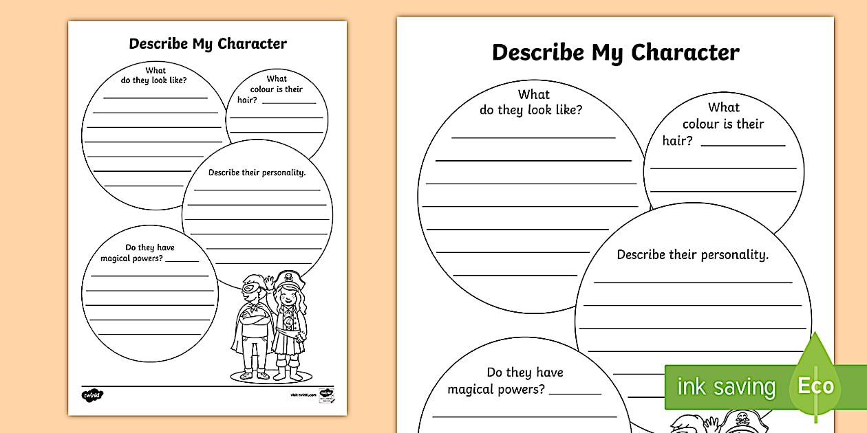 My Character Description Writing Frames Teacher Made