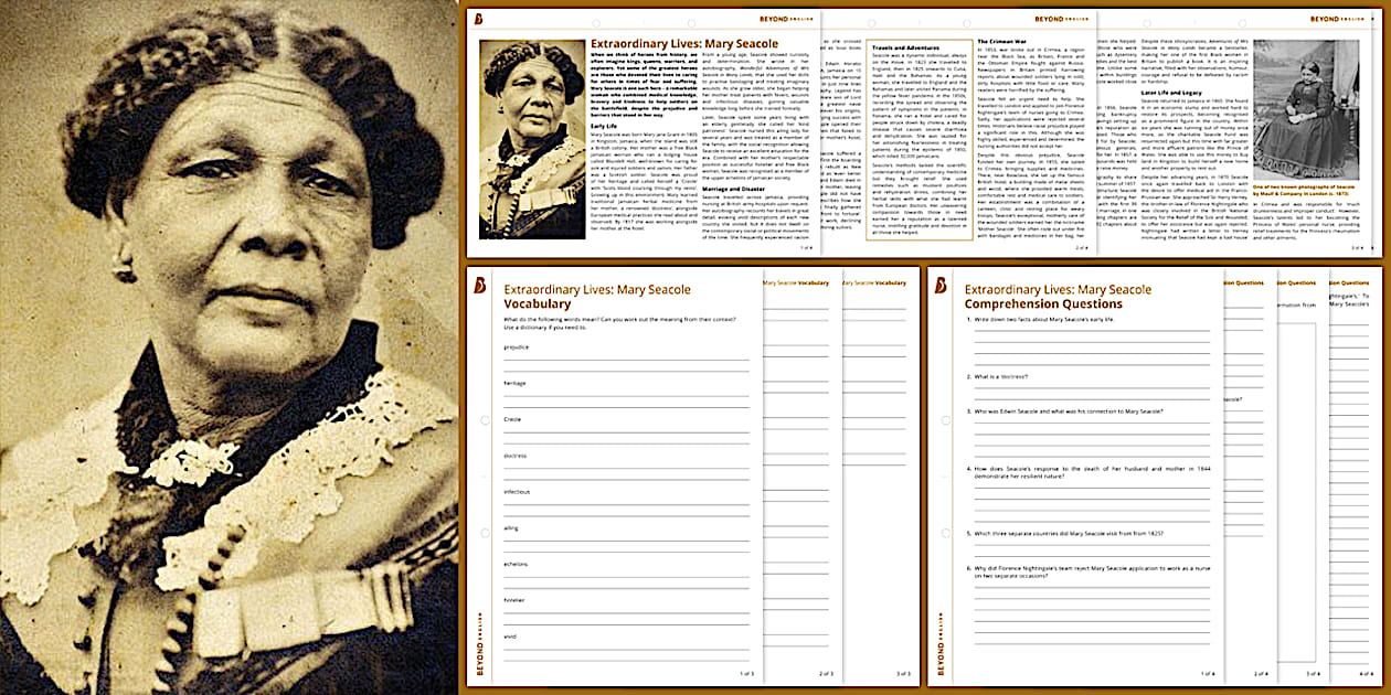 Extraordinary Lives: Mary Seacole Reading Comprehension