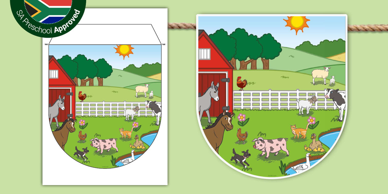 Farm-Themed Display Bunting