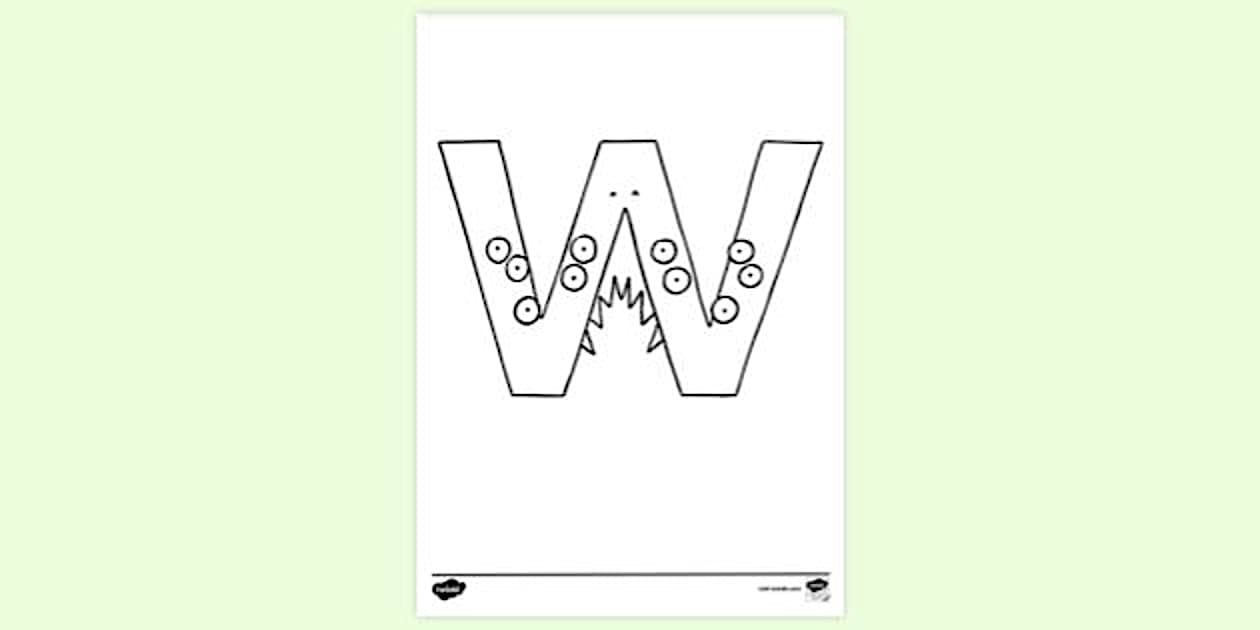 Letter W Colouring | Colouring Sheets (teacher made)