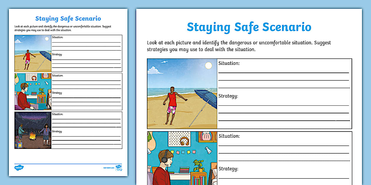 UKS2 Staying Safe Scenario Worksheets (Teacher-Made)