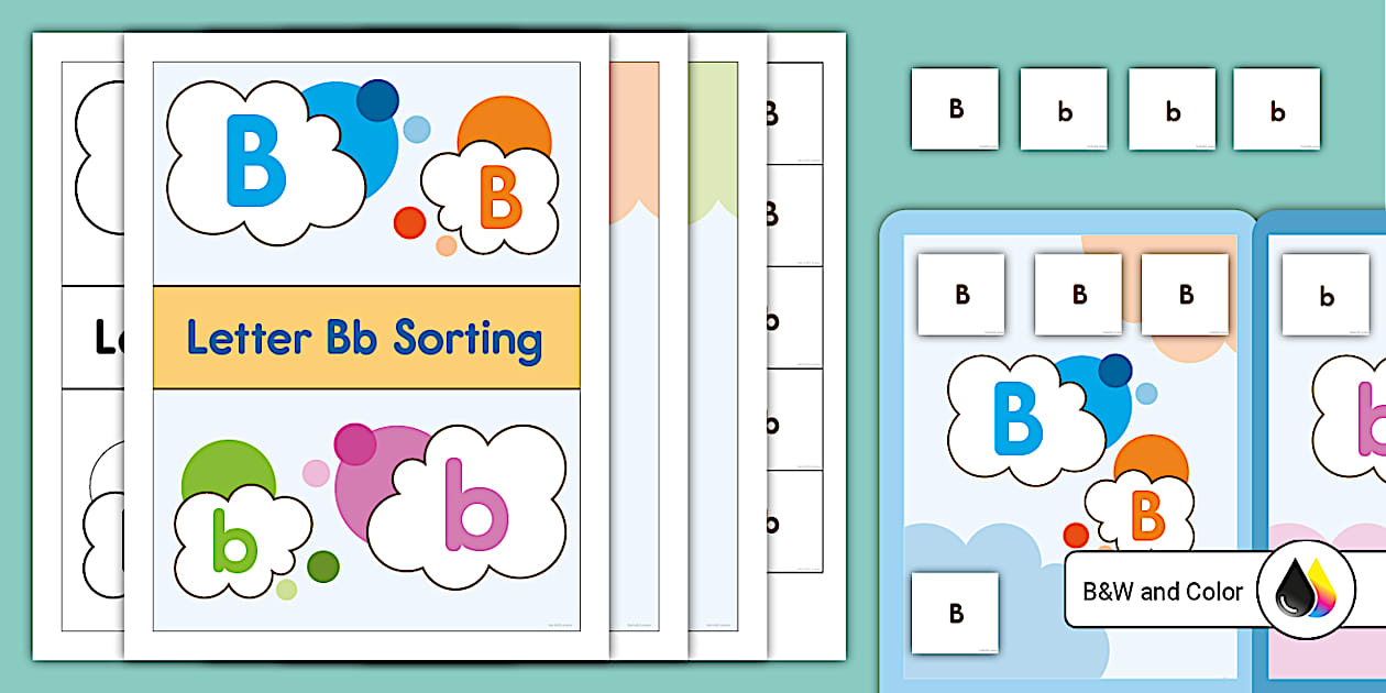 Letter Bb Sorting File Folder Activity (Teacher-Made)