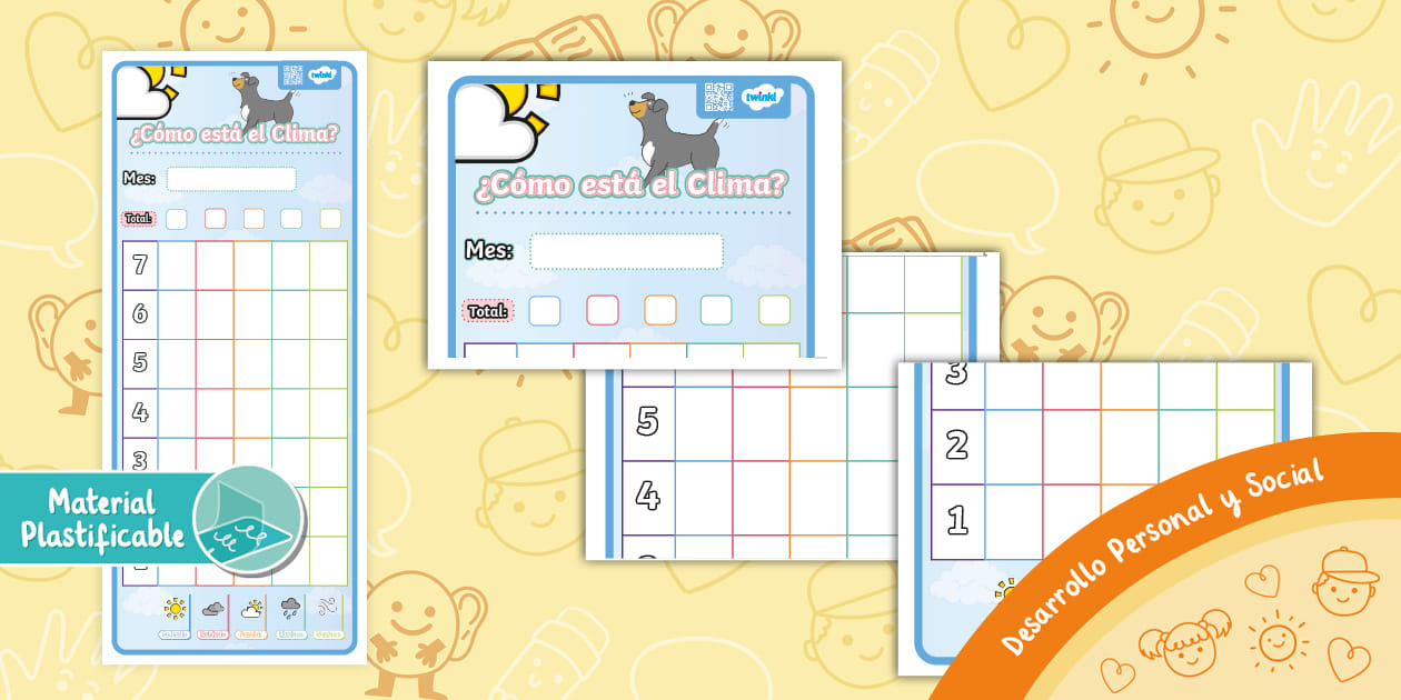 Poster | XL | Calendario | Clima | Diario | Mensual | Sala