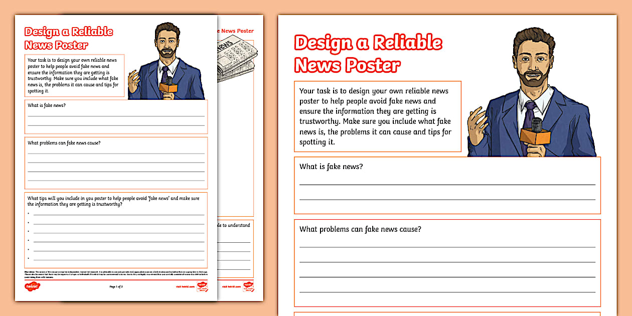 Design a Reliable News Poster Activity (Teacher-Made)