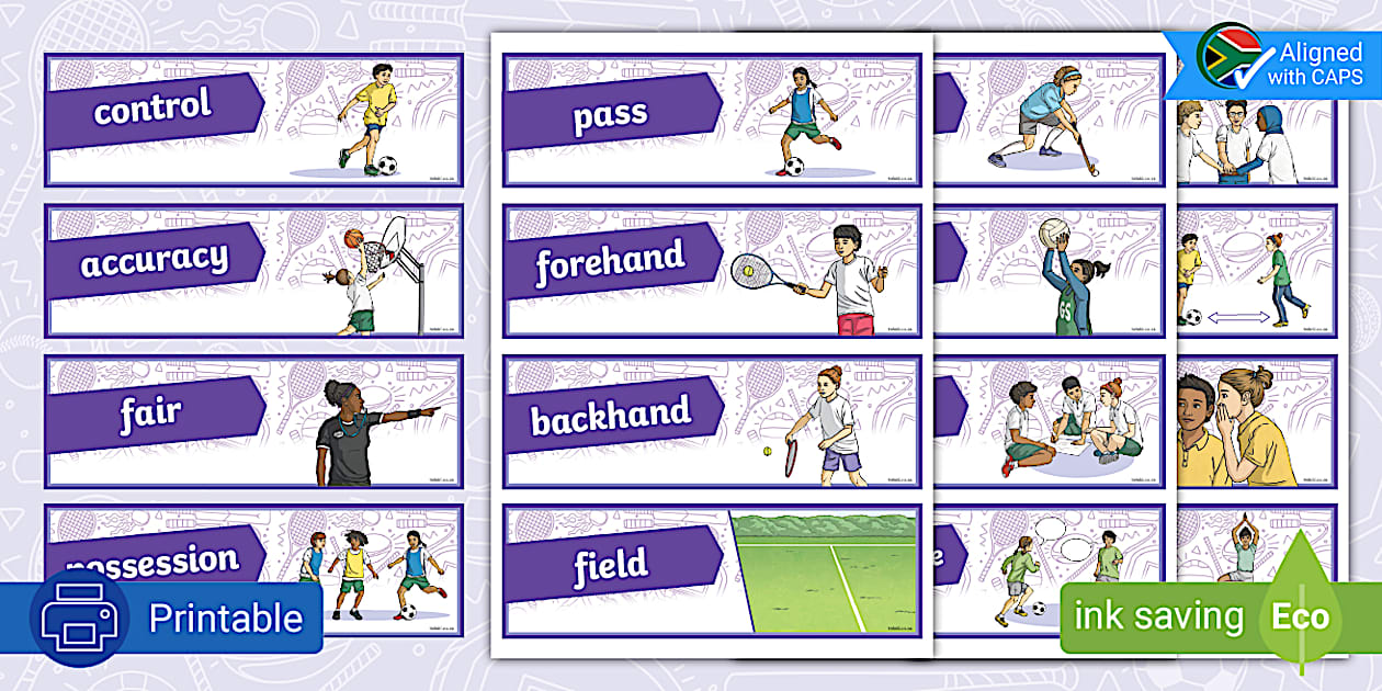 Grade 6 Physical Education Invasion Games Display Word Card