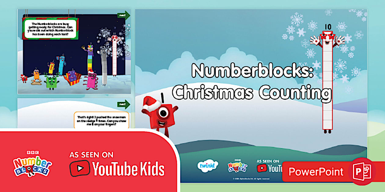 Numberblocks: Christmas Counting PowerPoint | Twinkl