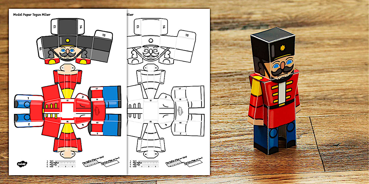 Gweithgaredd Model Papur: Tegan Milwr o Oes Fictoria