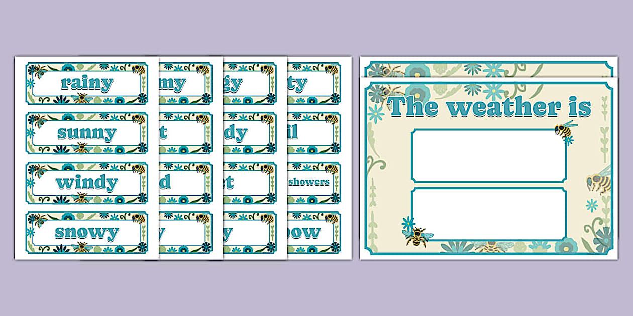 Bee-Themed Weather Display Pack (Teacher-Made) - Twinkl