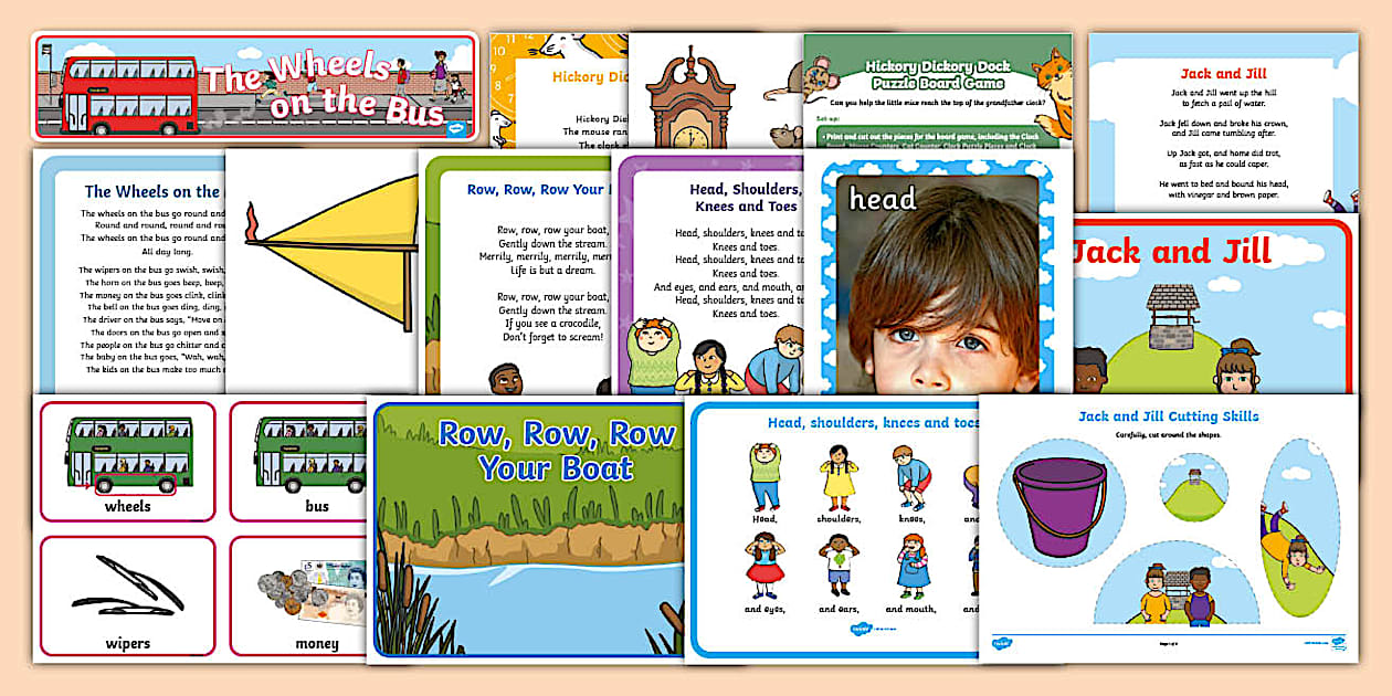 Week of Nursery Rhymes Resource Pack (teacher made) - Twinkl