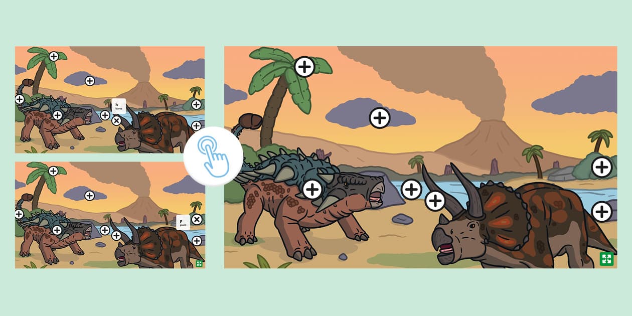 Level 2: Dinosaurs Initial Letter Hotspot