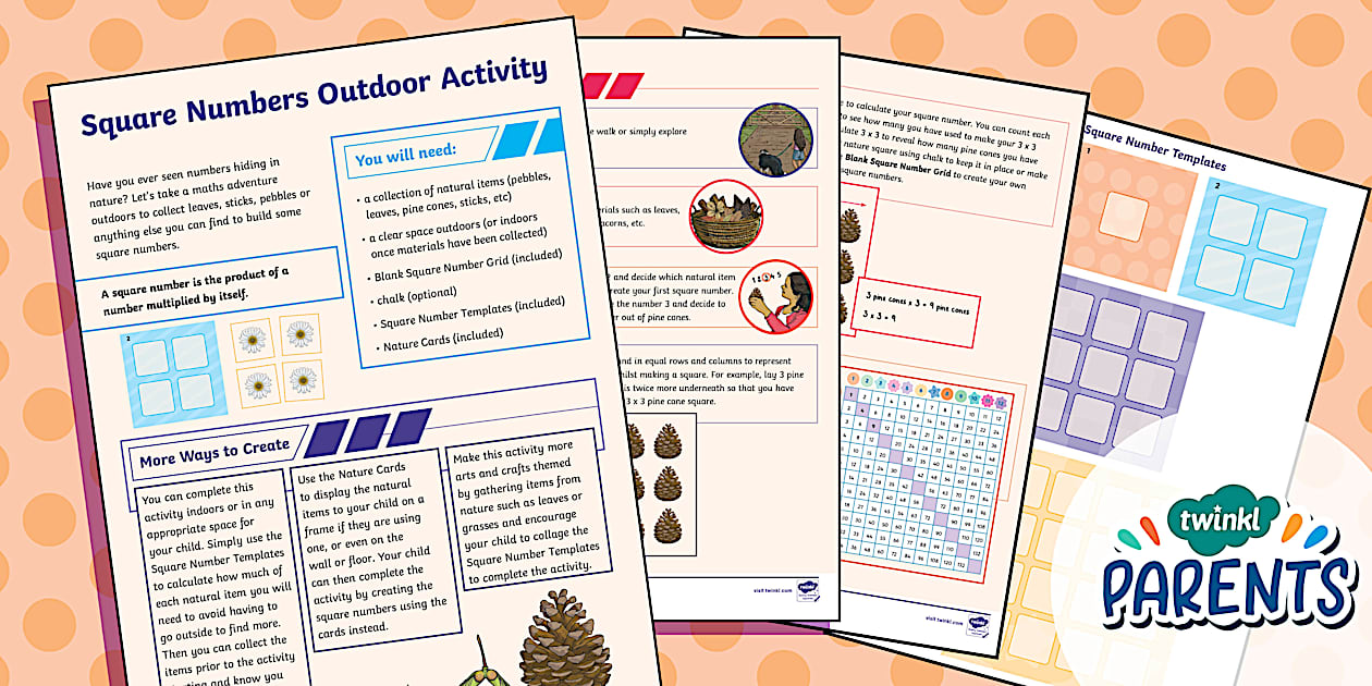 👉 SEND Maths Support: Square Numbers Outdoor Activity (Year 5)