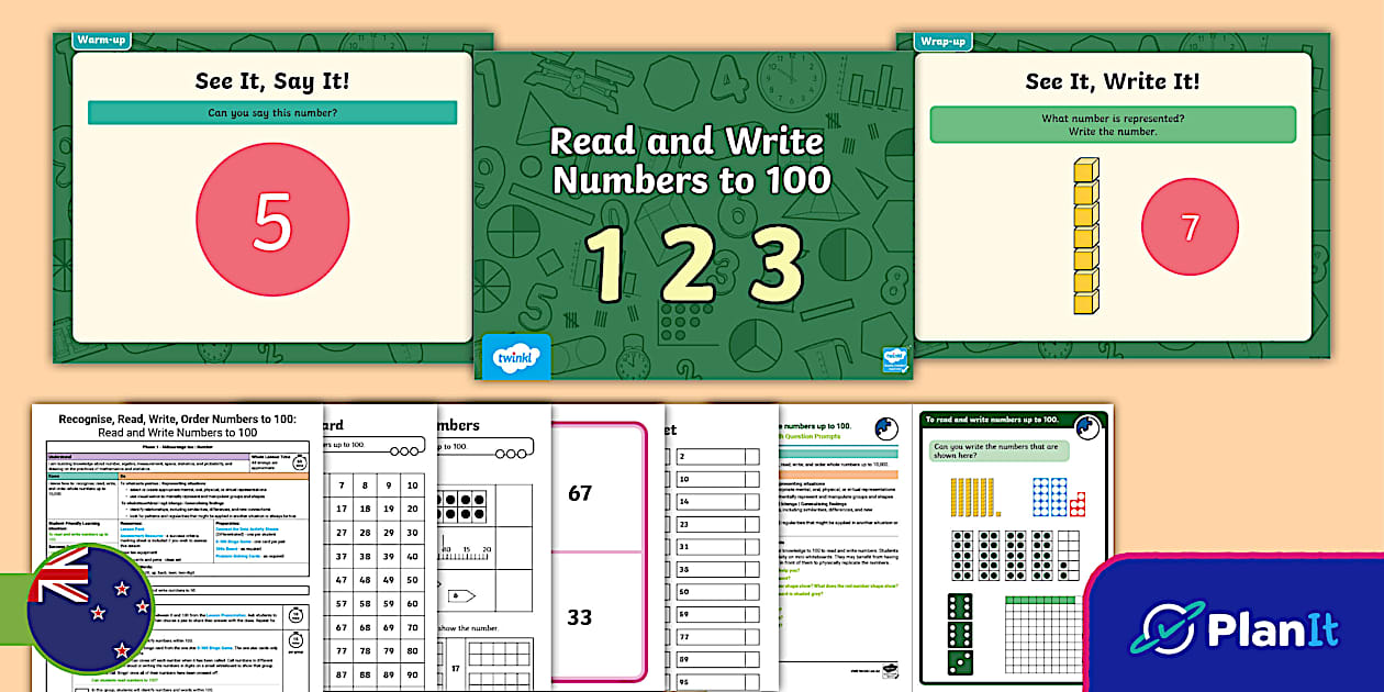 Phase 1 Number: Recognise, Read, Write Numbers to 100