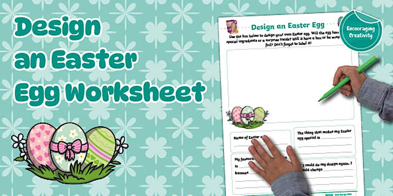 Design an Easter Egg Worksheet - Twinkl - KS1
